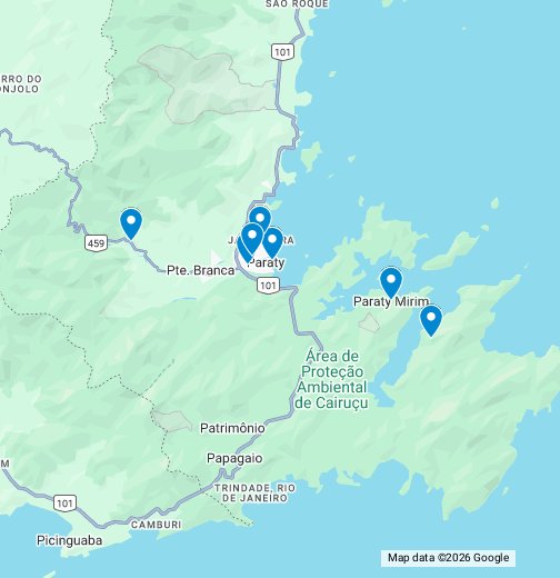 Onde ficar em Paraty - Google My Maps